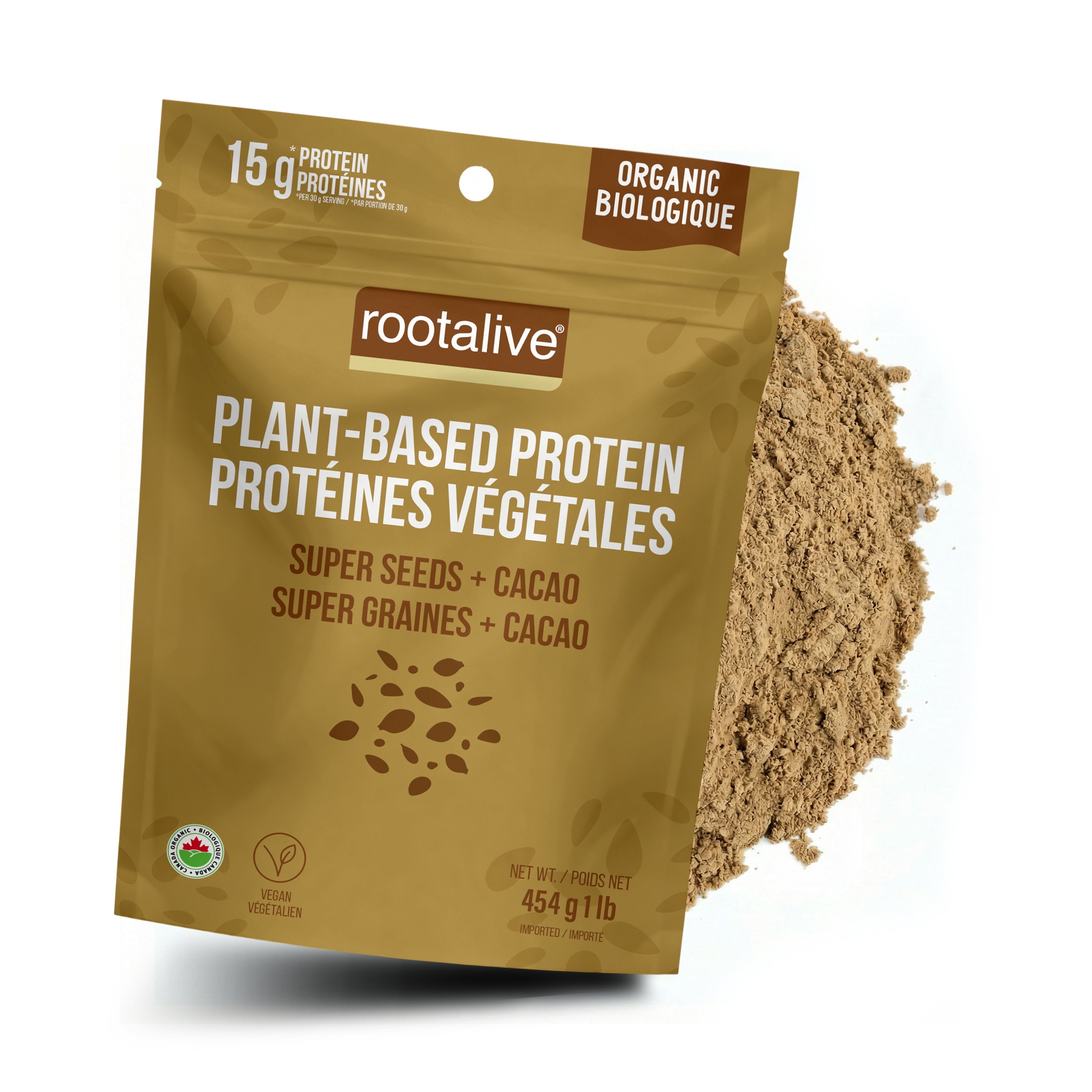 Organic Super Seeds + Cacao Protein Powder, 454g – Rootalive Inc.