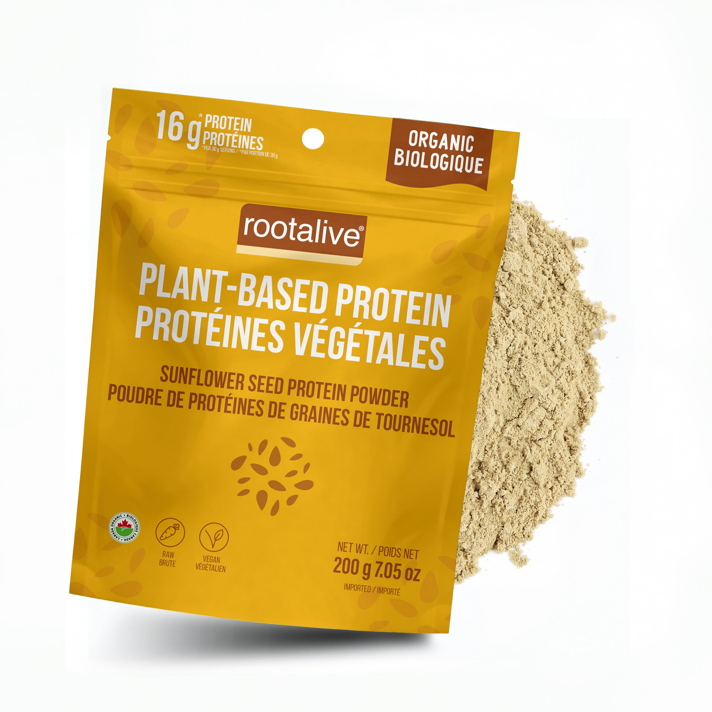 Organic Sunflower Seed Protein Powder, 200g – Rootalive Inc.